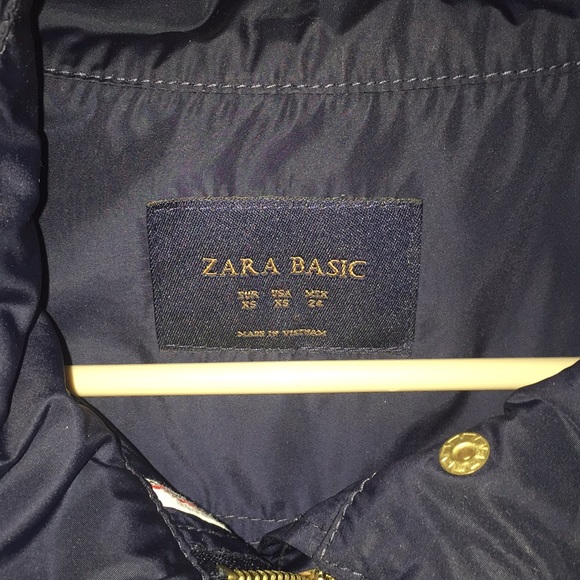 Zara | Jackets & Coats | Zara Basic Jacket Navy Blue Xs | Poshmark